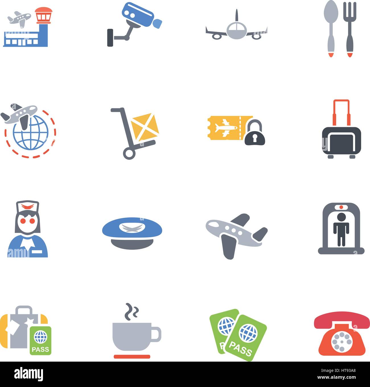 airport web icons for user interface design Stock Vector Image & Art ...
