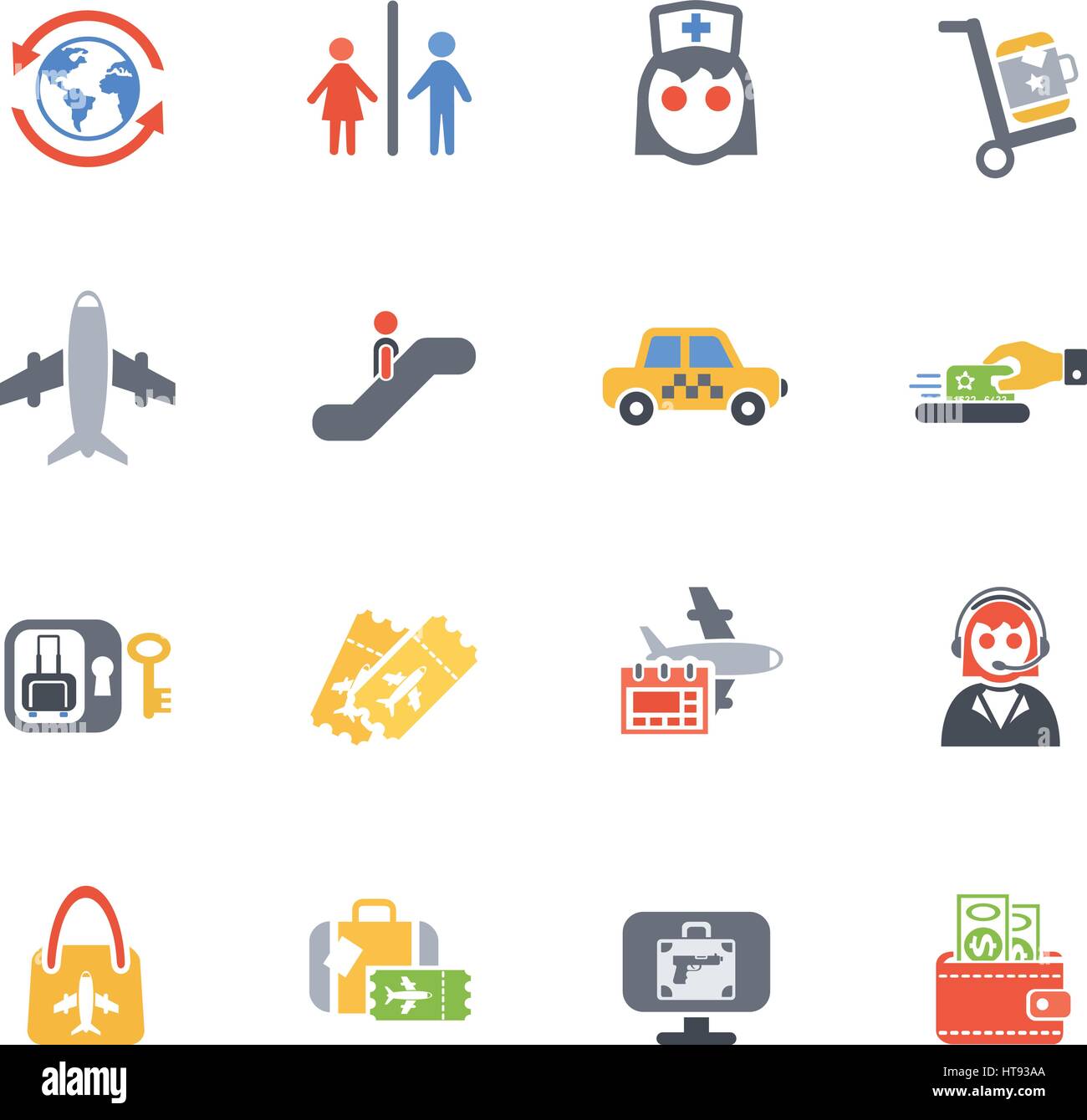 airport web icons for user interface design Stock Vector Image & Art ...