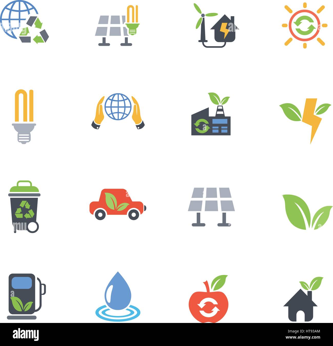 alternative energy web icons for user interface design Stock Vector ...