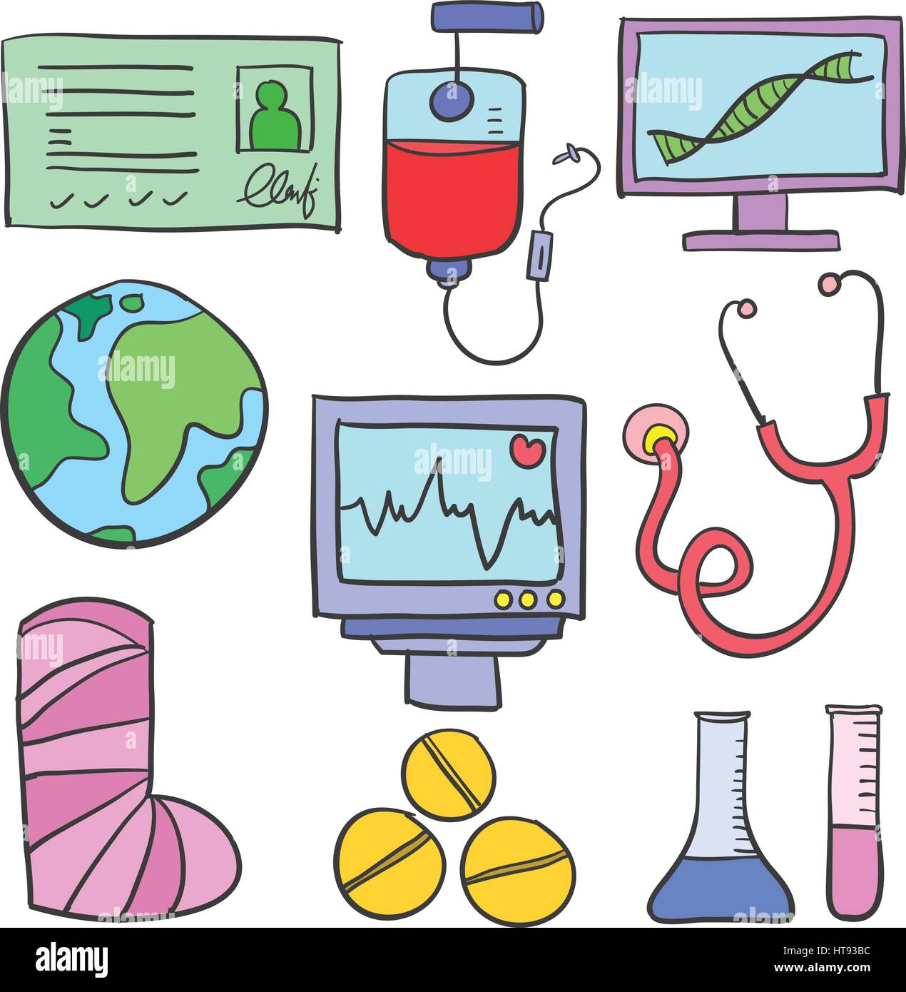 Element medical health of doodles Stock Vector Image & Art - Alamy