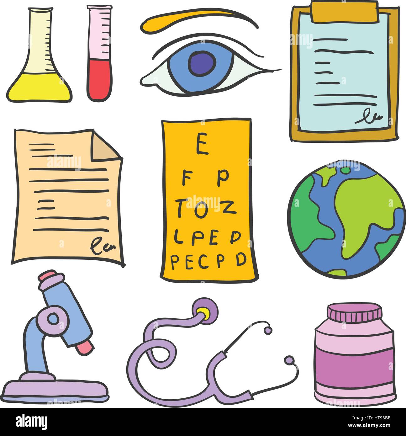 Vector art of medical element doodles Stock Vector Image & Art - Alamy