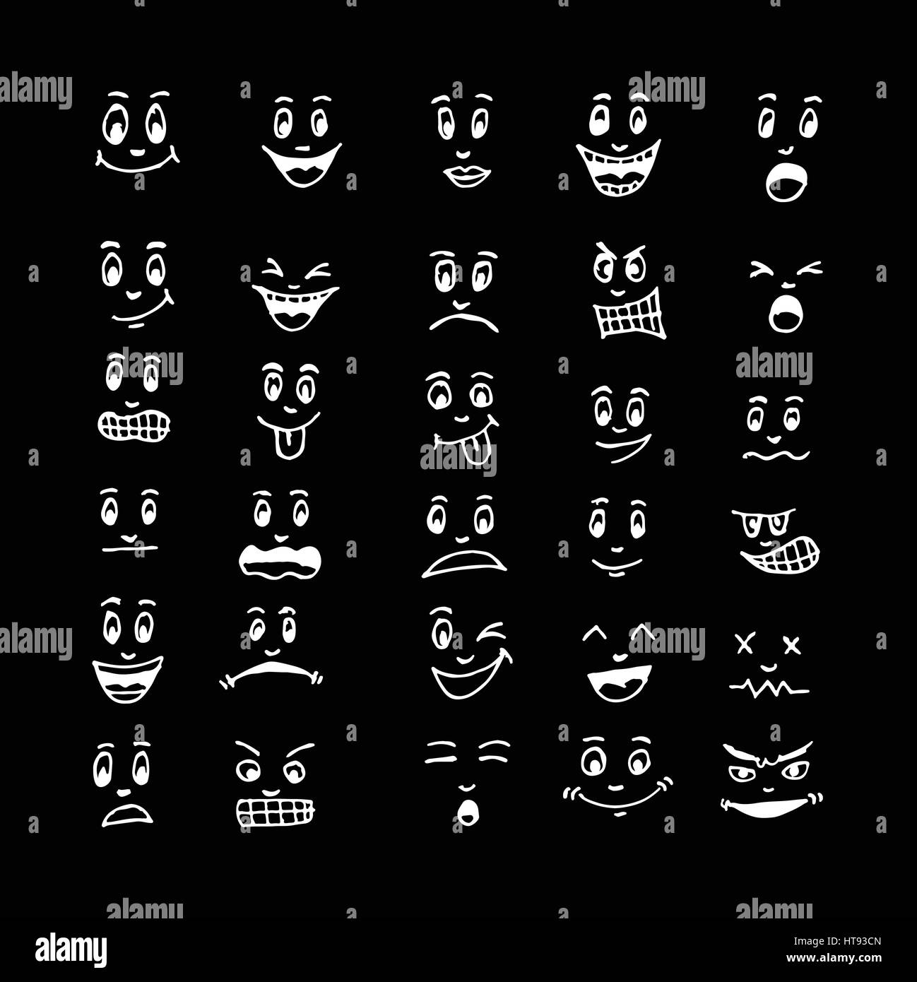 Sad smiley emoji emoticon smile Black and White Stock Photos & Images ...