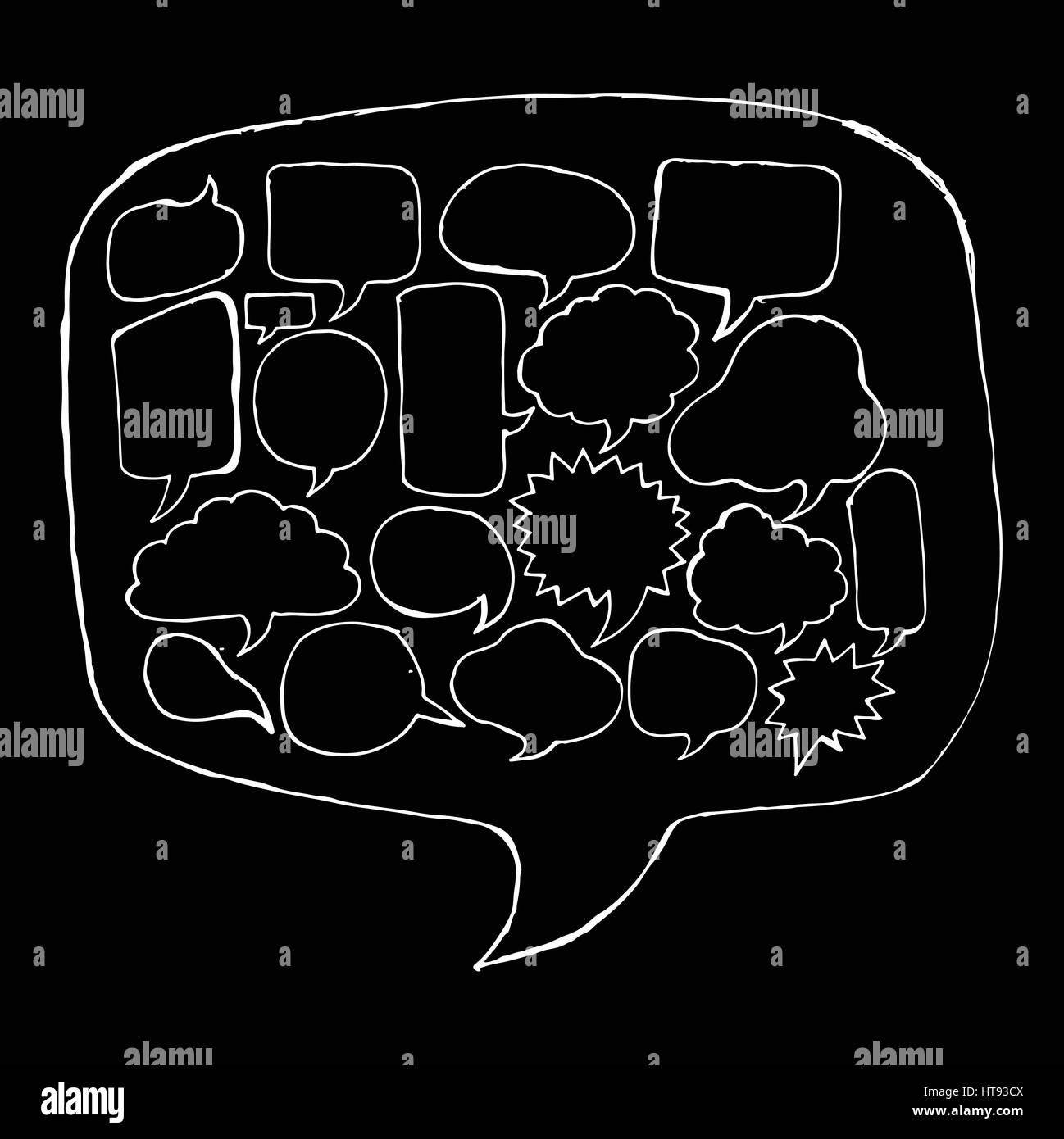 Speech bubble hand drawing illustration design Stock Vector Image & Art ...