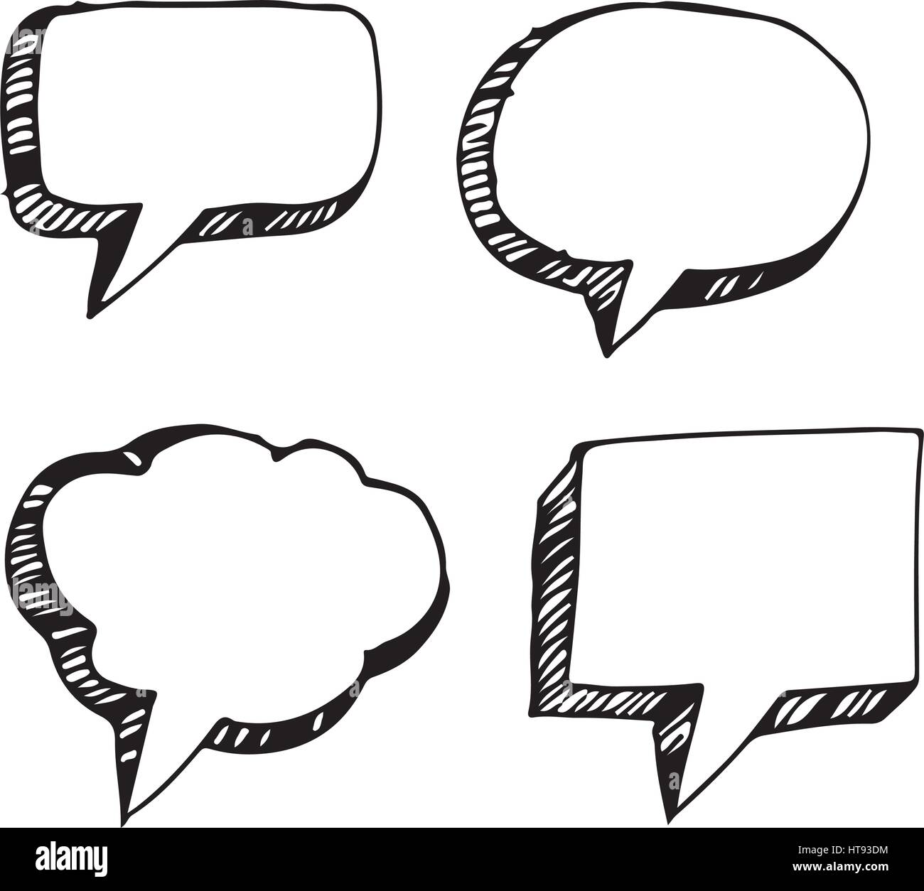 Speech bubble hand drawing illustration design Stock Vector Image & Art ...