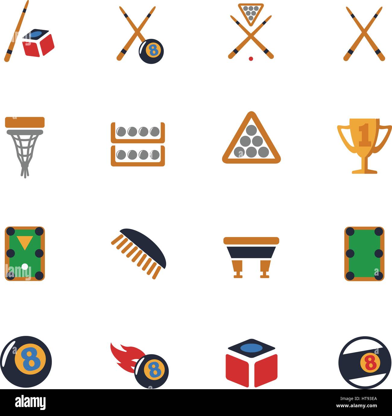 billiards web icons for user interface design Stock Vector Image & Art ...