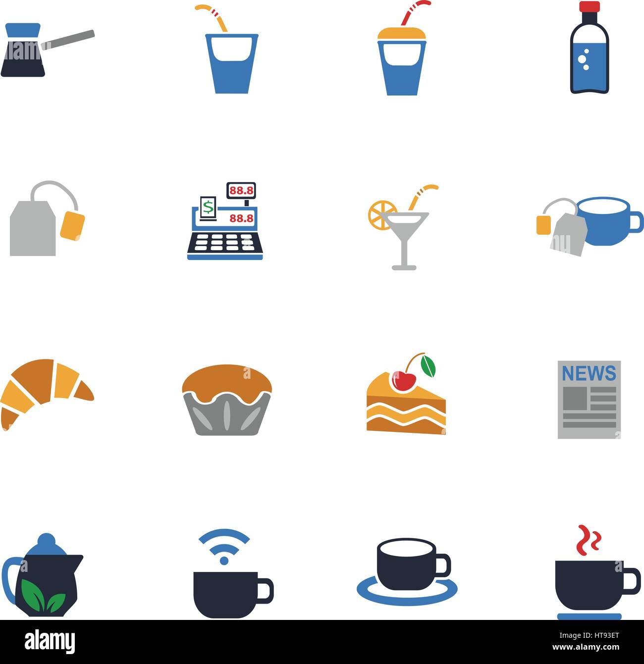 cafe web icons for user interface design Stock Vector Image & Art - Alamy