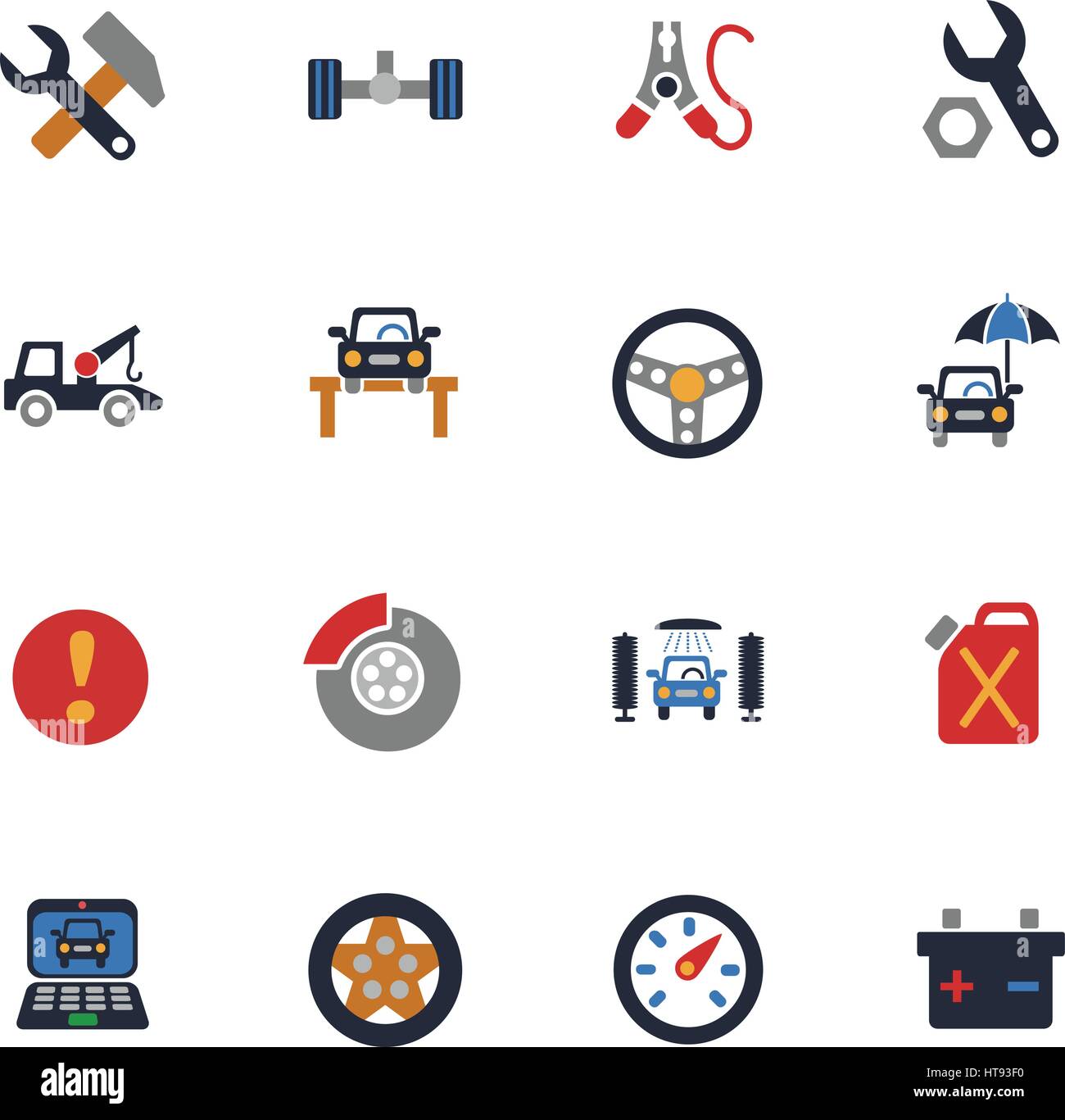 car service web icons for user interface design Stock Vector Image ...