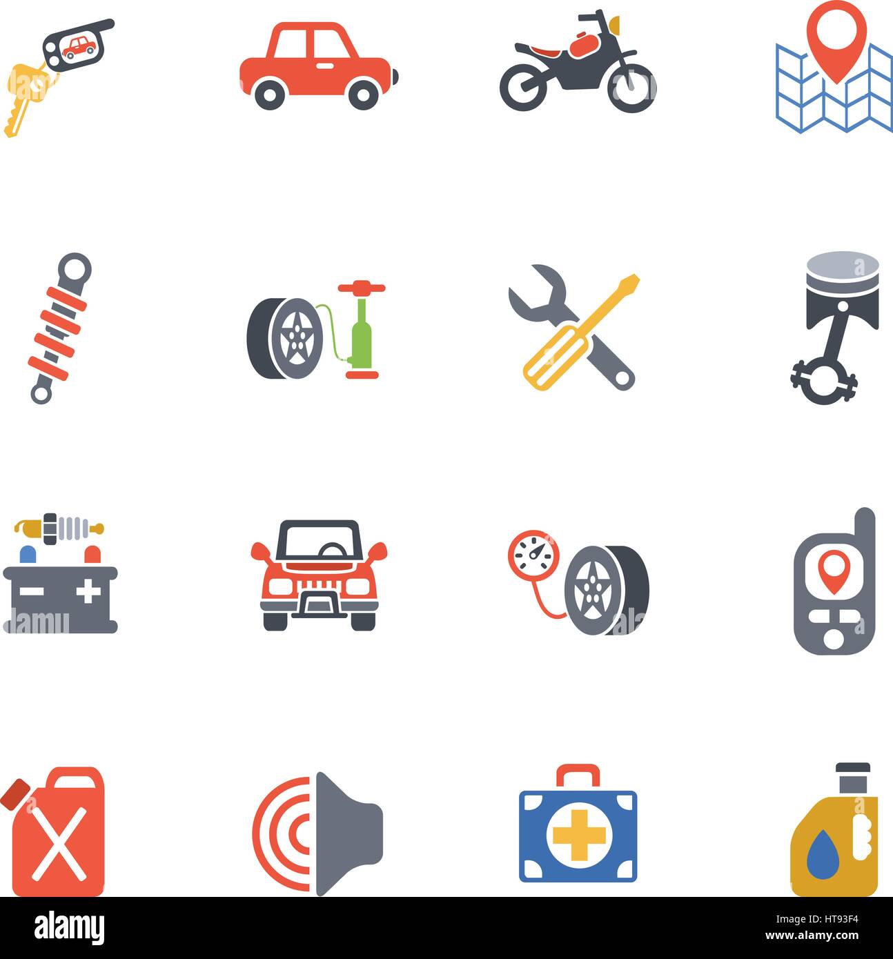 car shop web icons for user interface design Stock Vector Image & Art ...