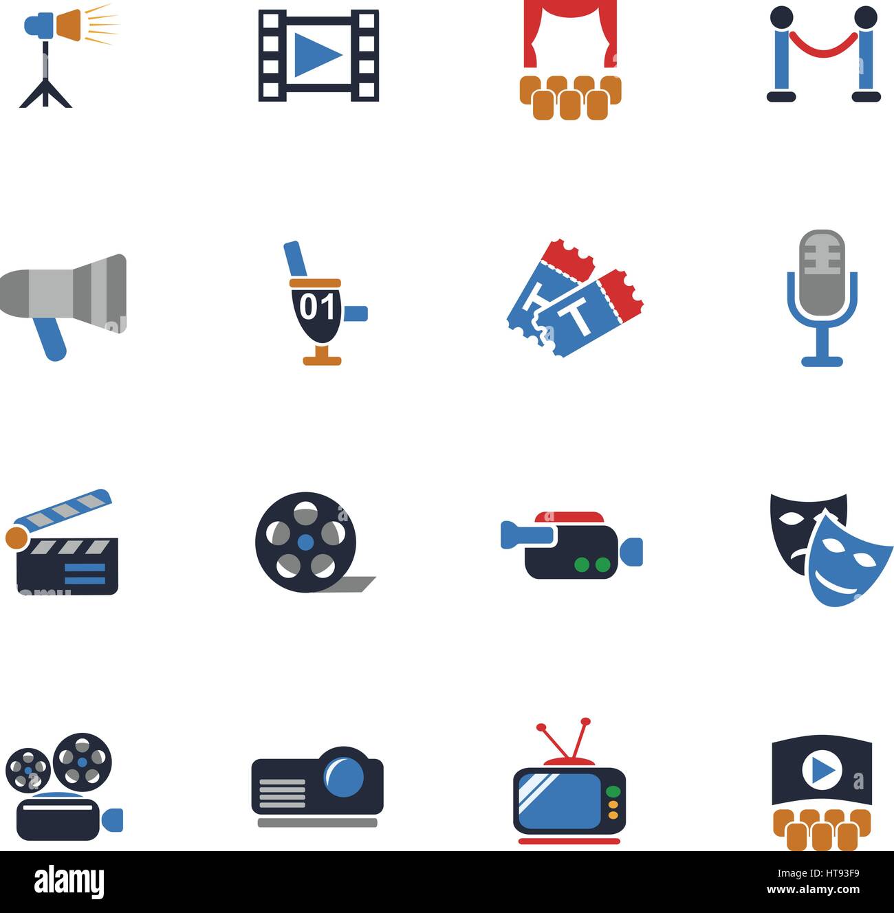 cinema web icons for user interface design Stock Vector Image & Art - Alamy