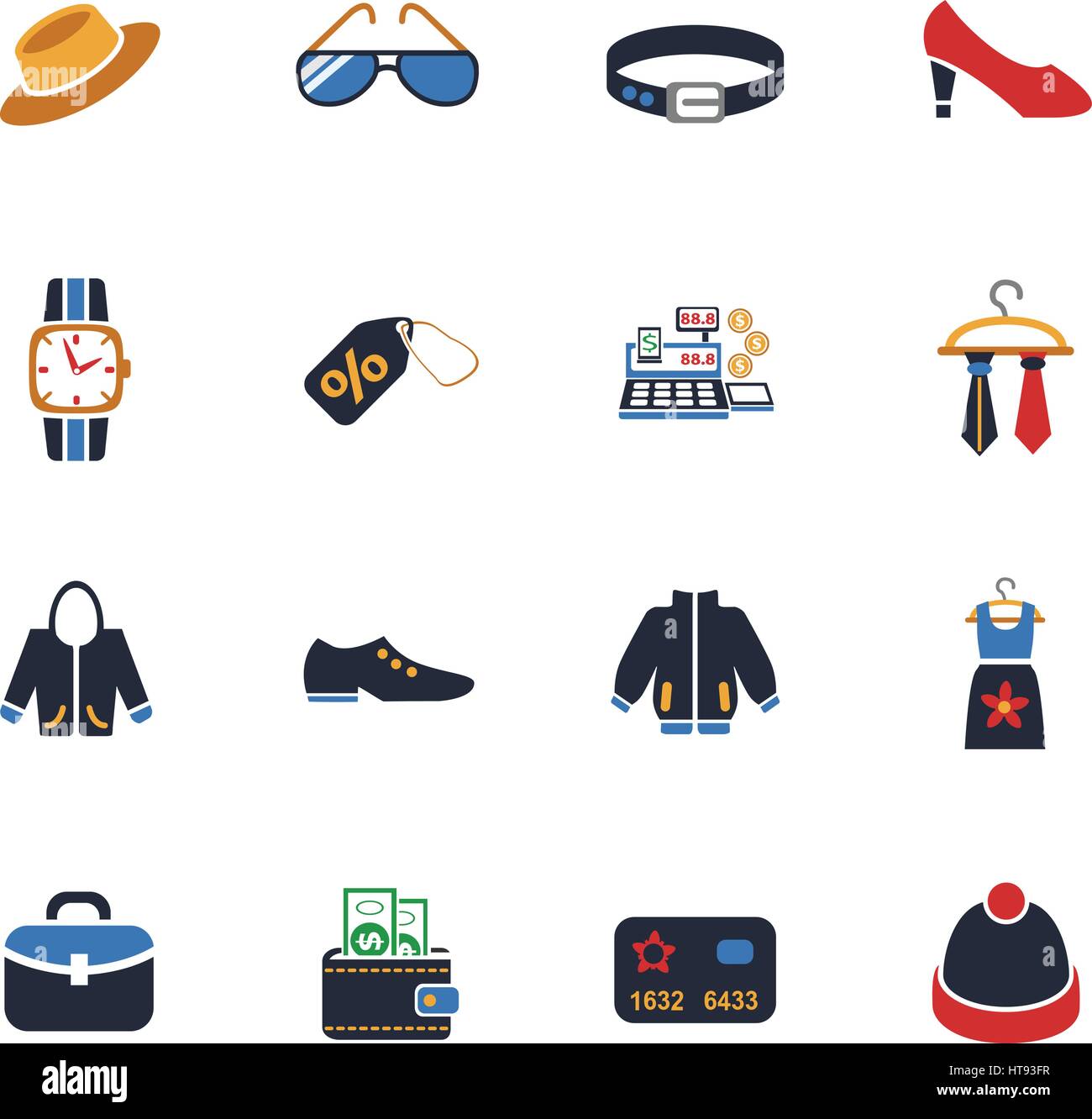 clothes shop web icons for user interface design Stock Vector Image ...