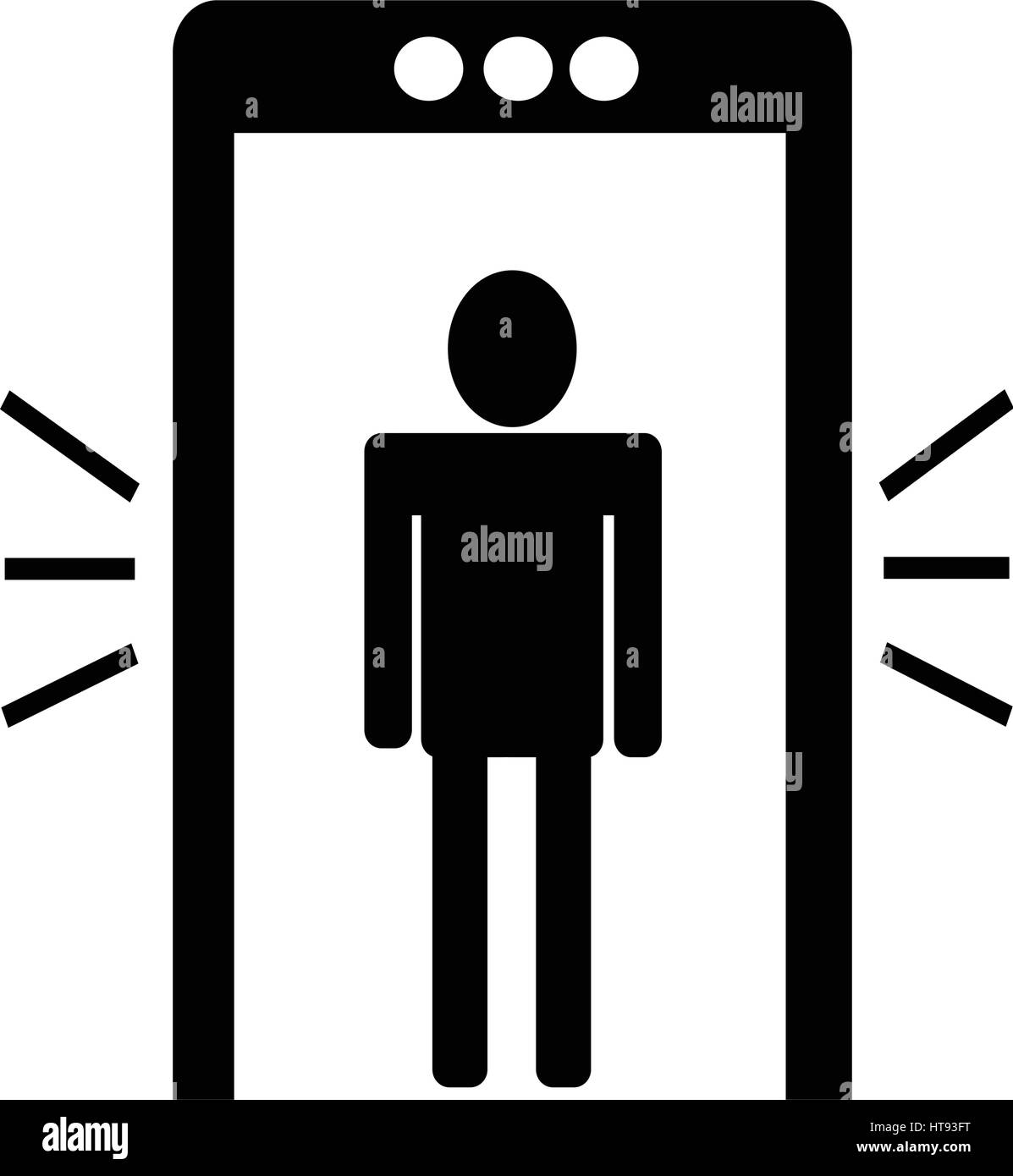 Metal detector searching Stock Vector Images - Alamy