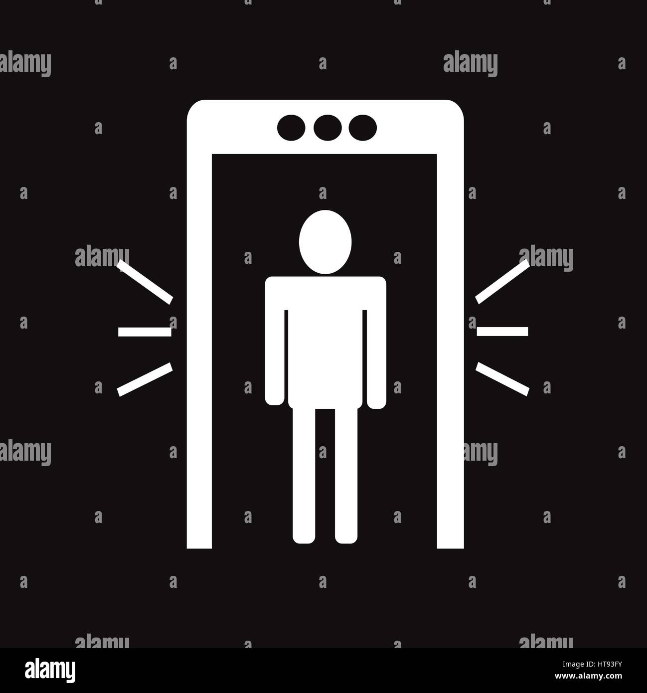 Metal detector searching Stock Vector Images - Alamy