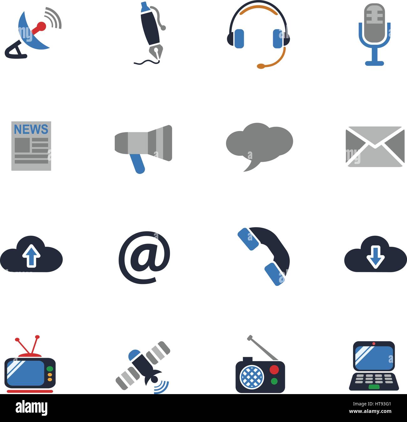 communication web icons for user interface design Stock Vector Image ...