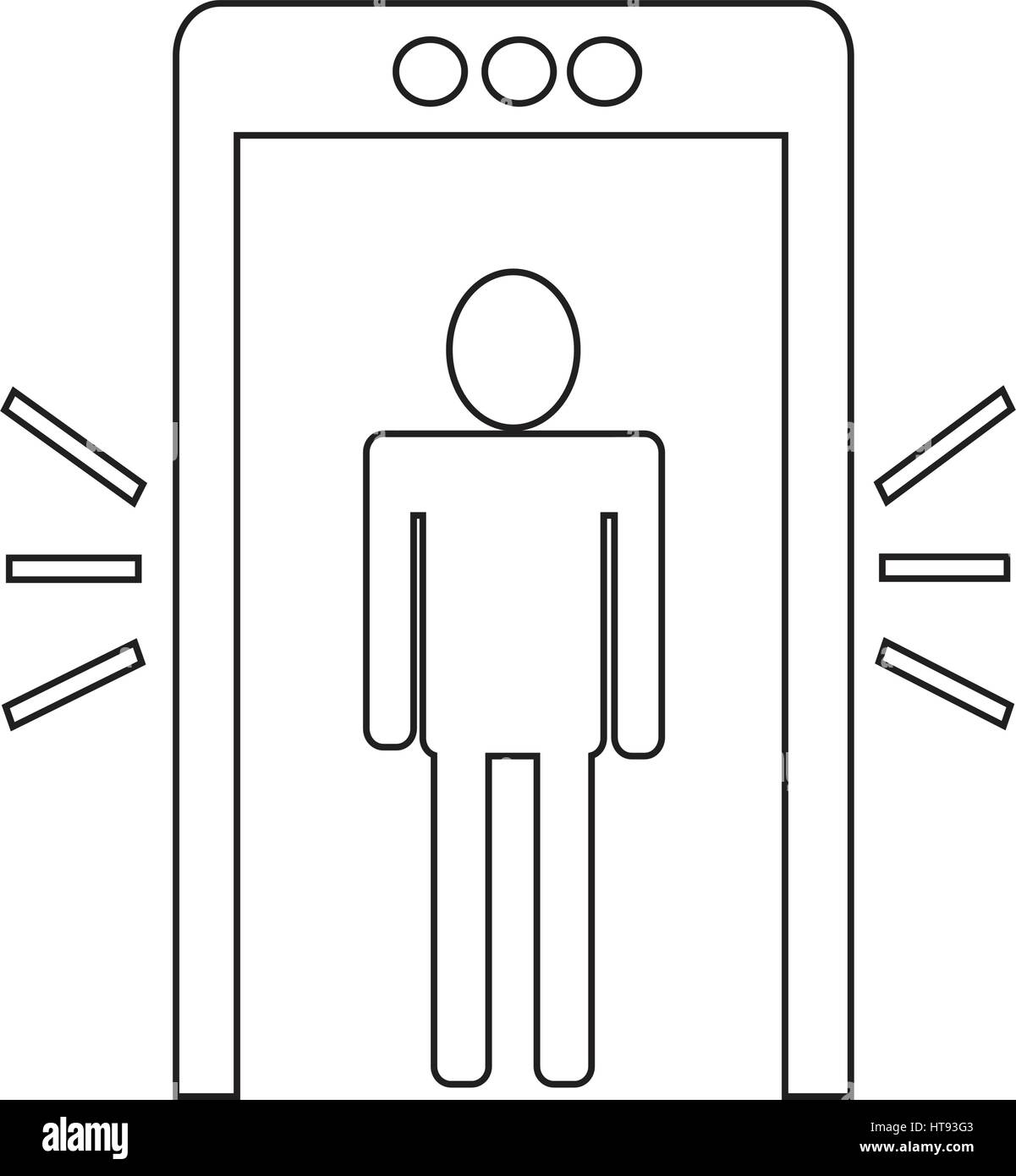 Metal detector searching Stock Vector Images - Alamy