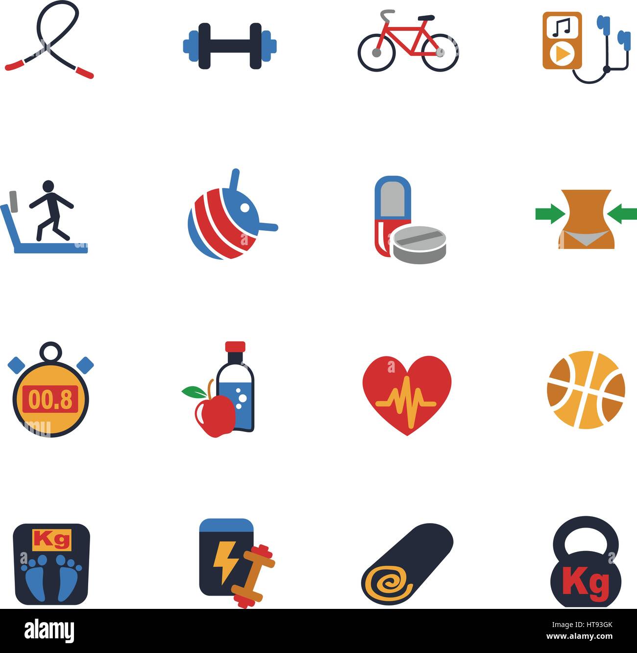 fitness web icons for user interface design Stock Vector Image & Art ...