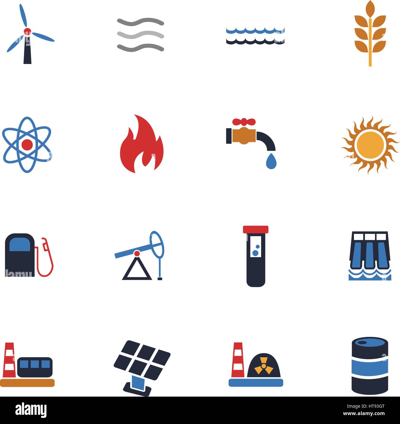 fuel and power web icons for user interface design Stock Vector Image ...