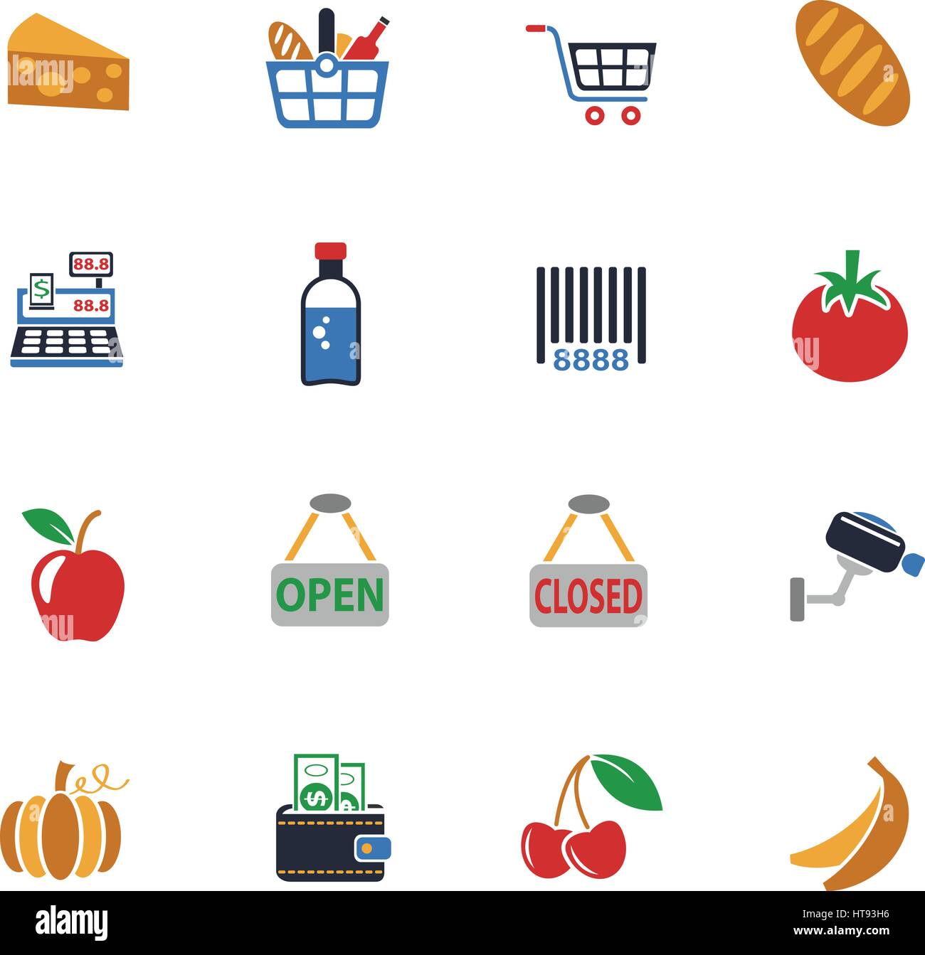 grocery store web icons for user interface design Stock Vector Image ...