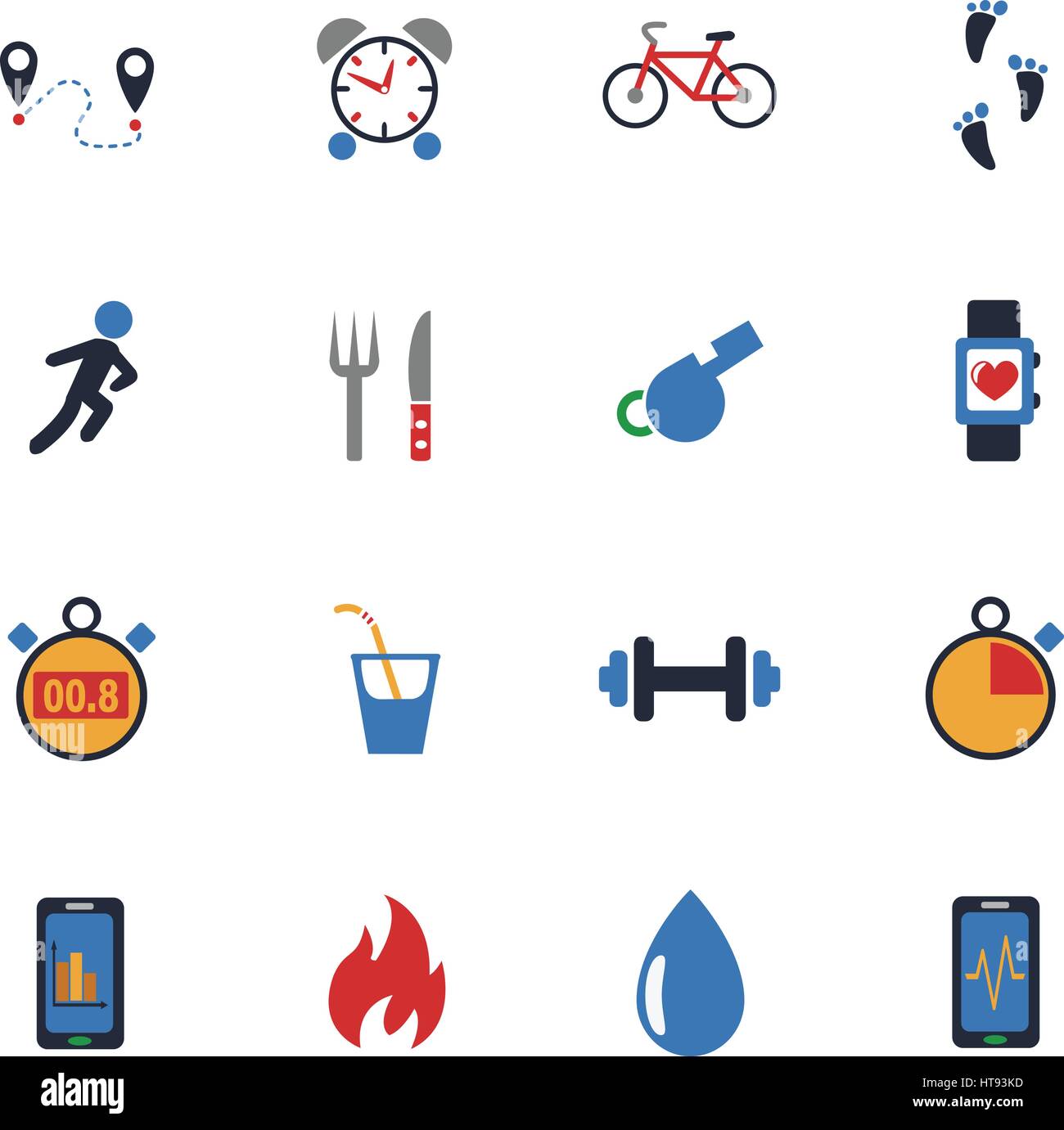 monitoring apps web icons for user interface design Stock Vector Image ...