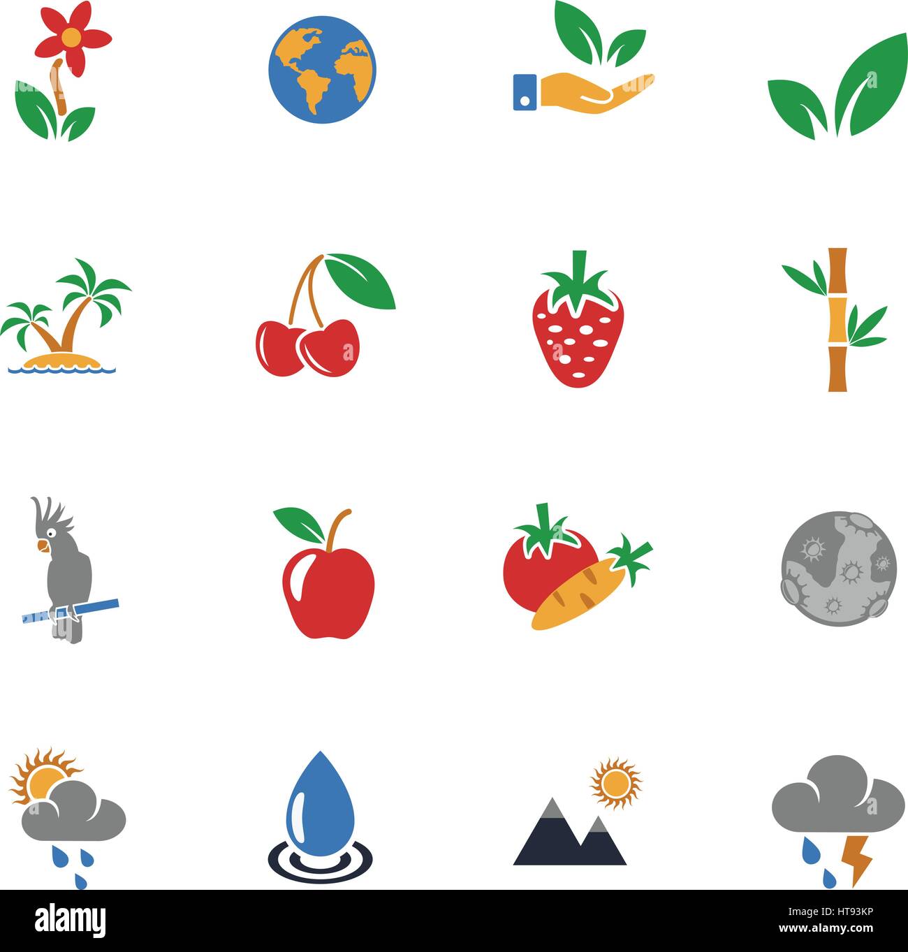 nature web icons for user interface design Stock Vector Image & Art - Alamy