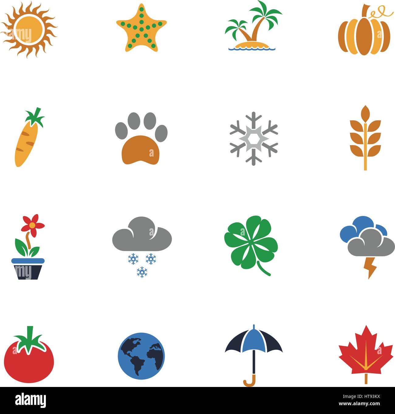 nature web icons for user interface design Stock Vector Image & Art - Alamy