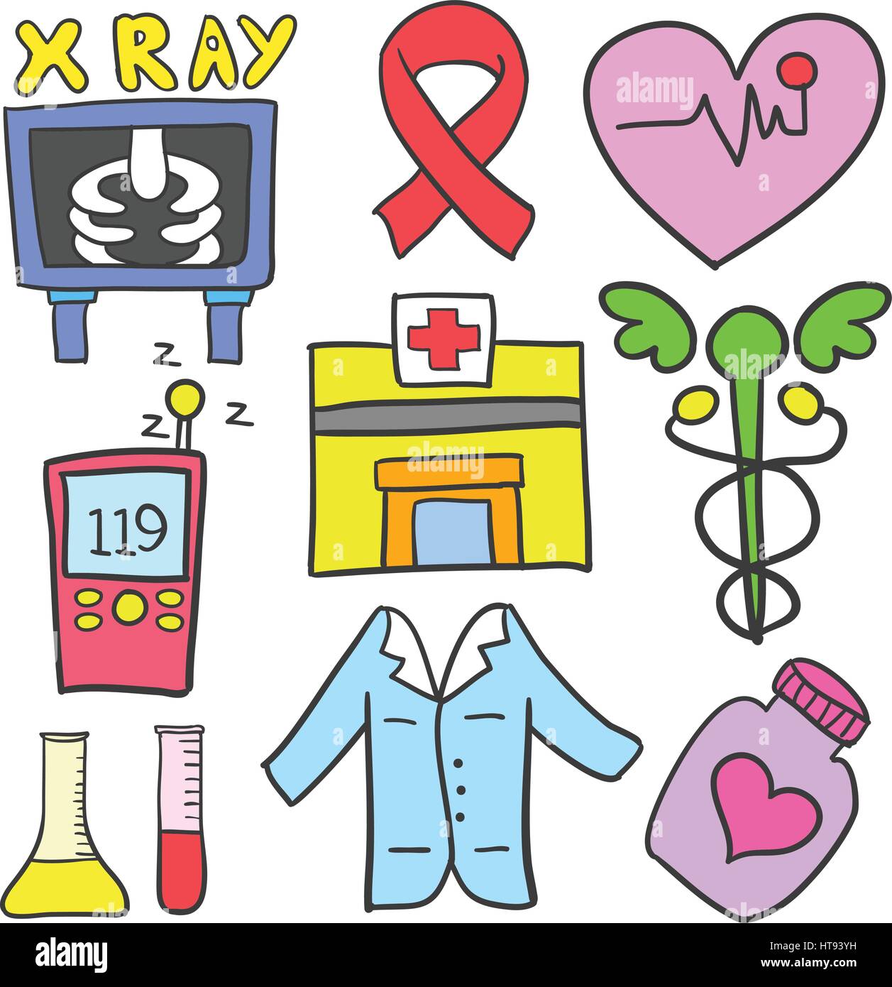 Doodle of medical element collection Stock Vector Image & Art - Alamy