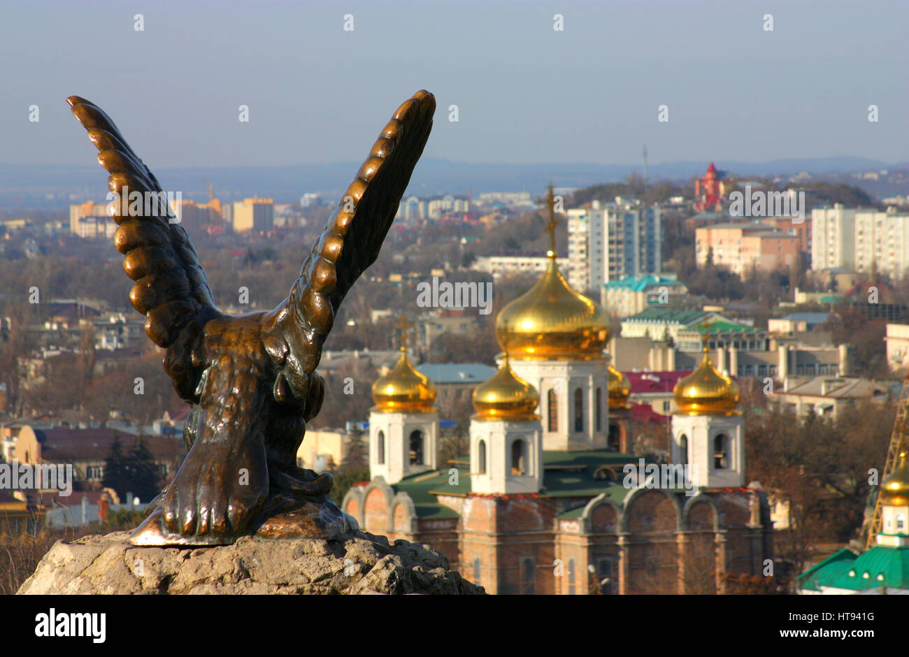 Eagle statue in Emblem Pleasure Resort in Pyatigorsk city, Northern ...