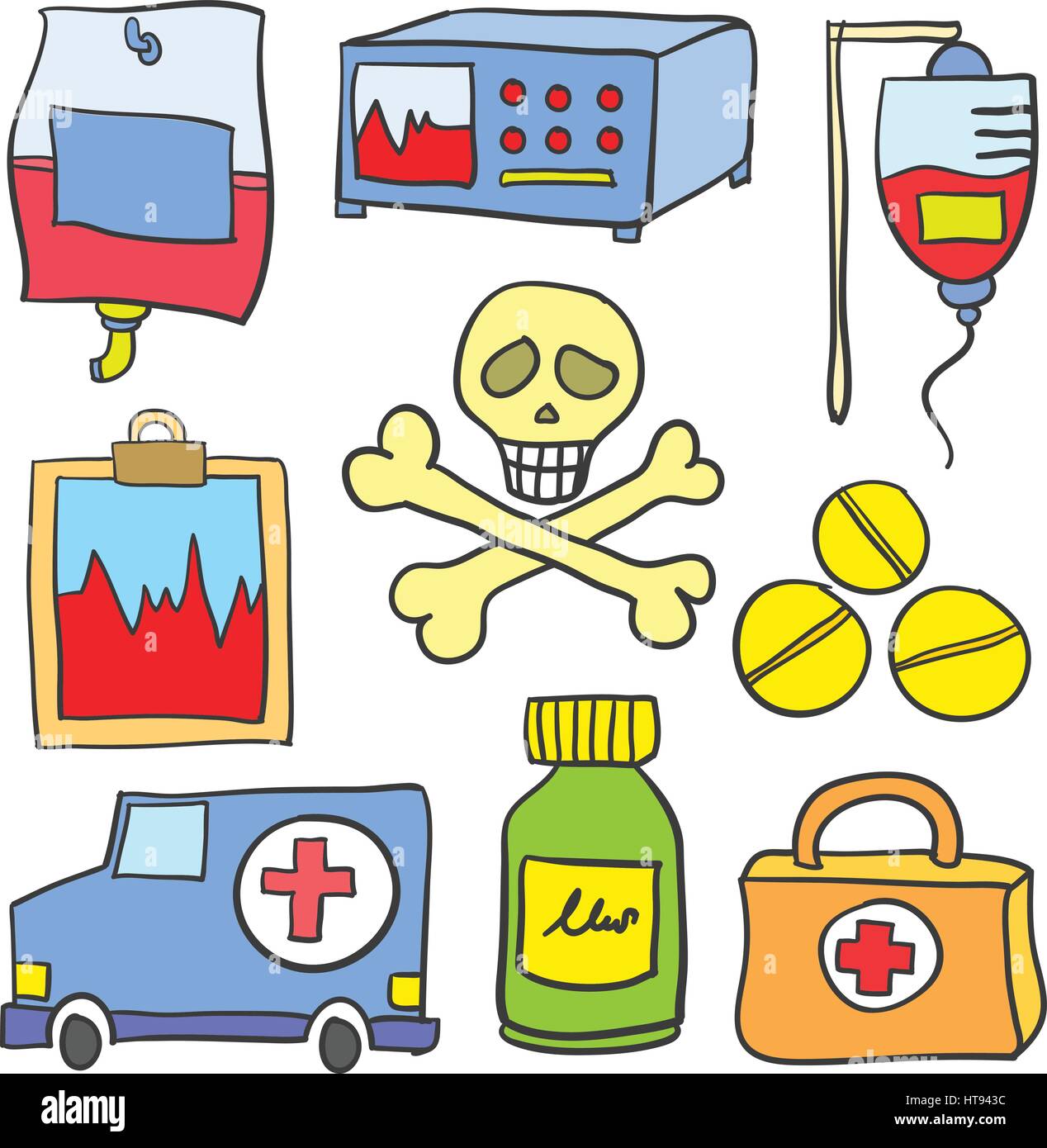 Doodle of medical element style design Stock Vector Image & Art - Alamy