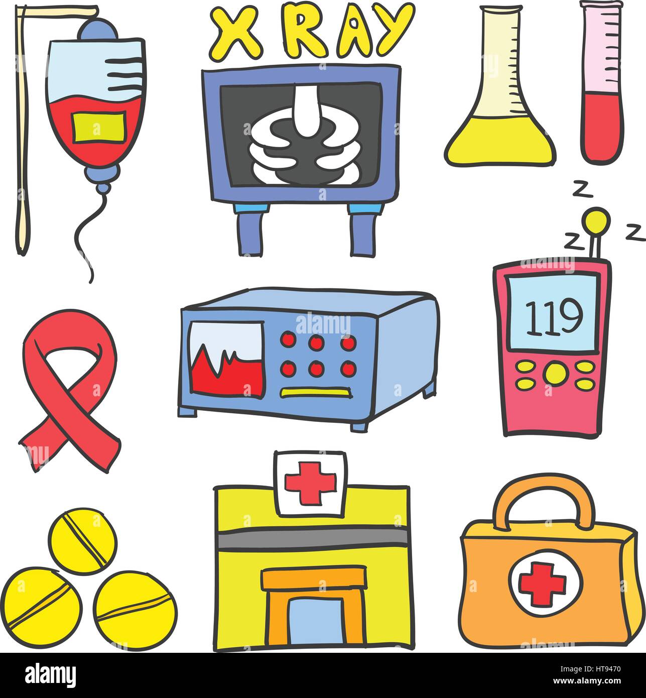 Doodle of medical element various Stock Vector Image & Art - Alamy