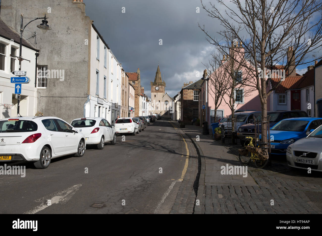 A view of a street in St Monans Scotland Stock Photo - Alamy
