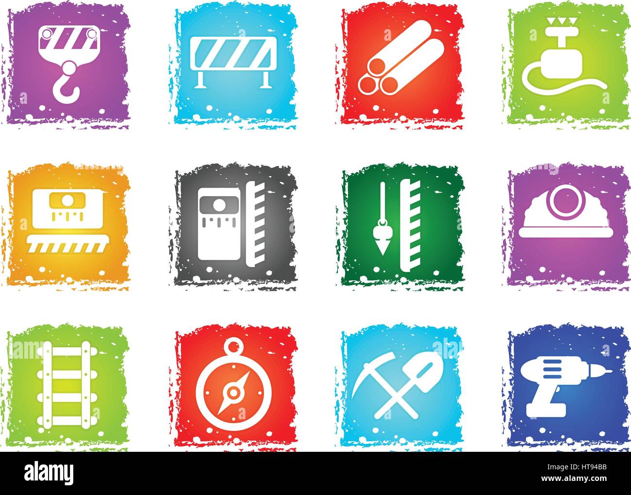 building equipment simply symbol in grunge style for user interface ...