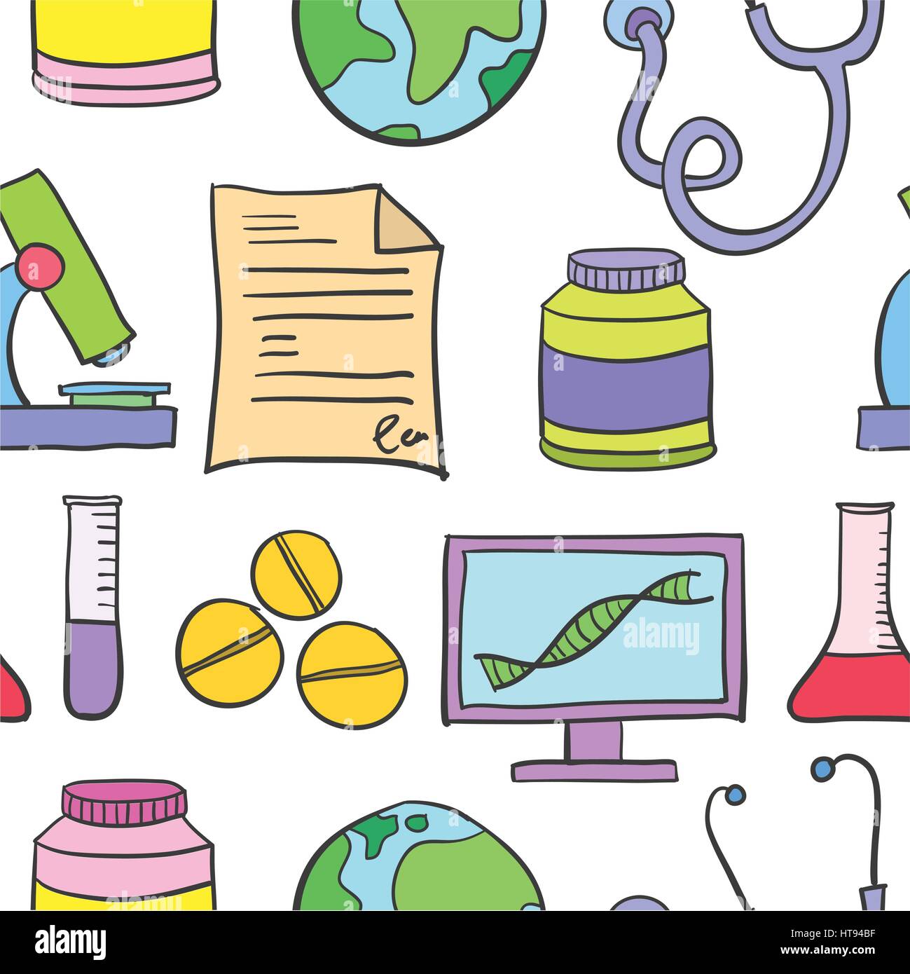 Vector illustration of medical doodles Stock Vector Image & Art - Alamy