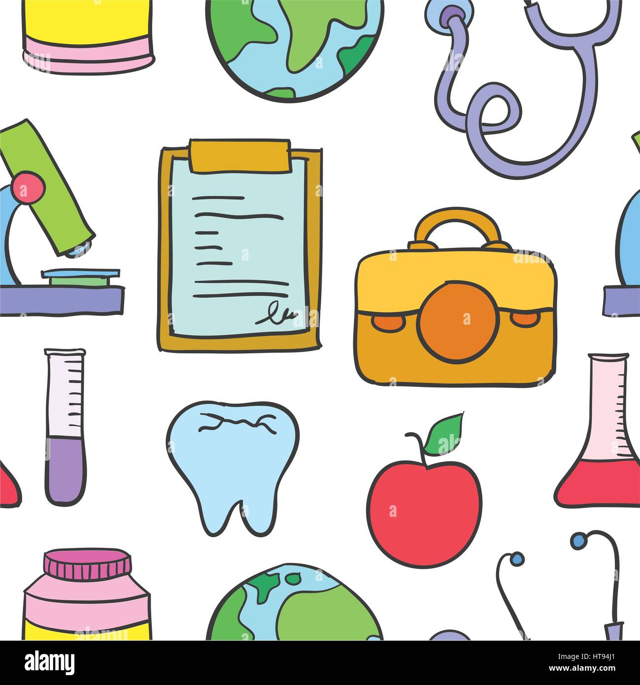 Illustration of medical doodle style design Stock Vector Image & Art ...