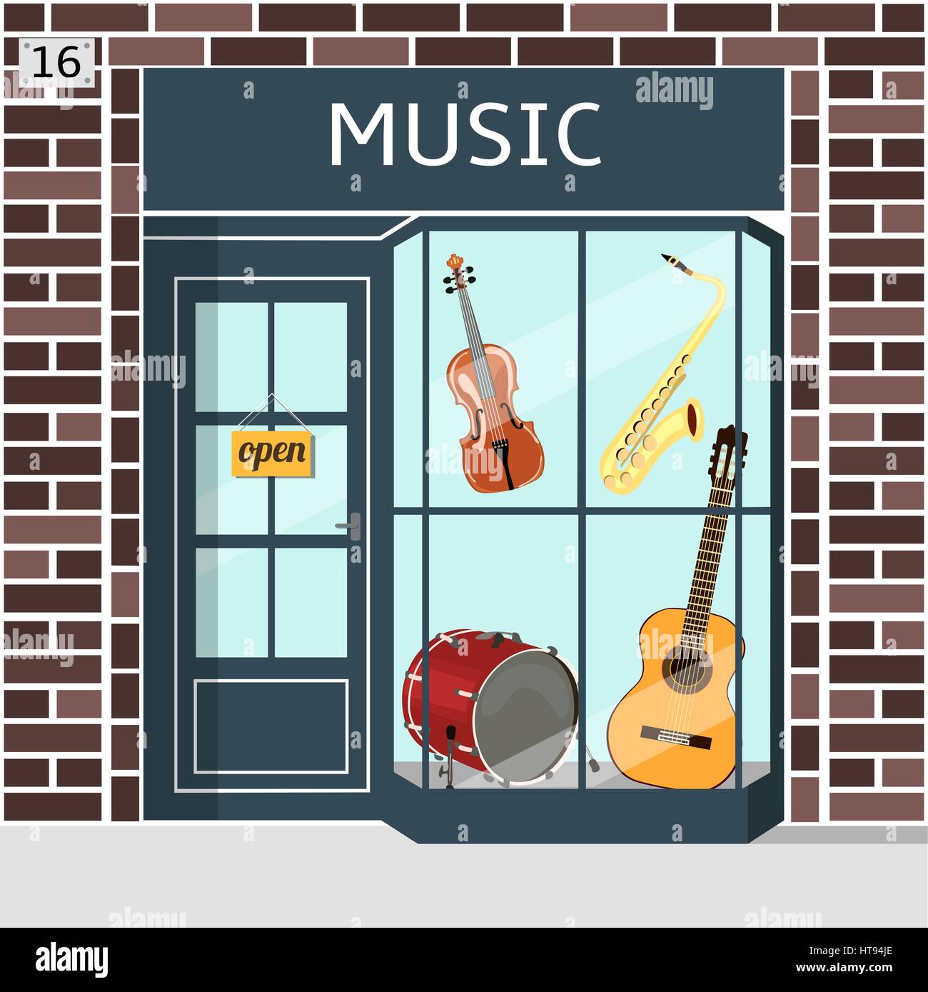 Background music shop Stock Vector Images - Alamy