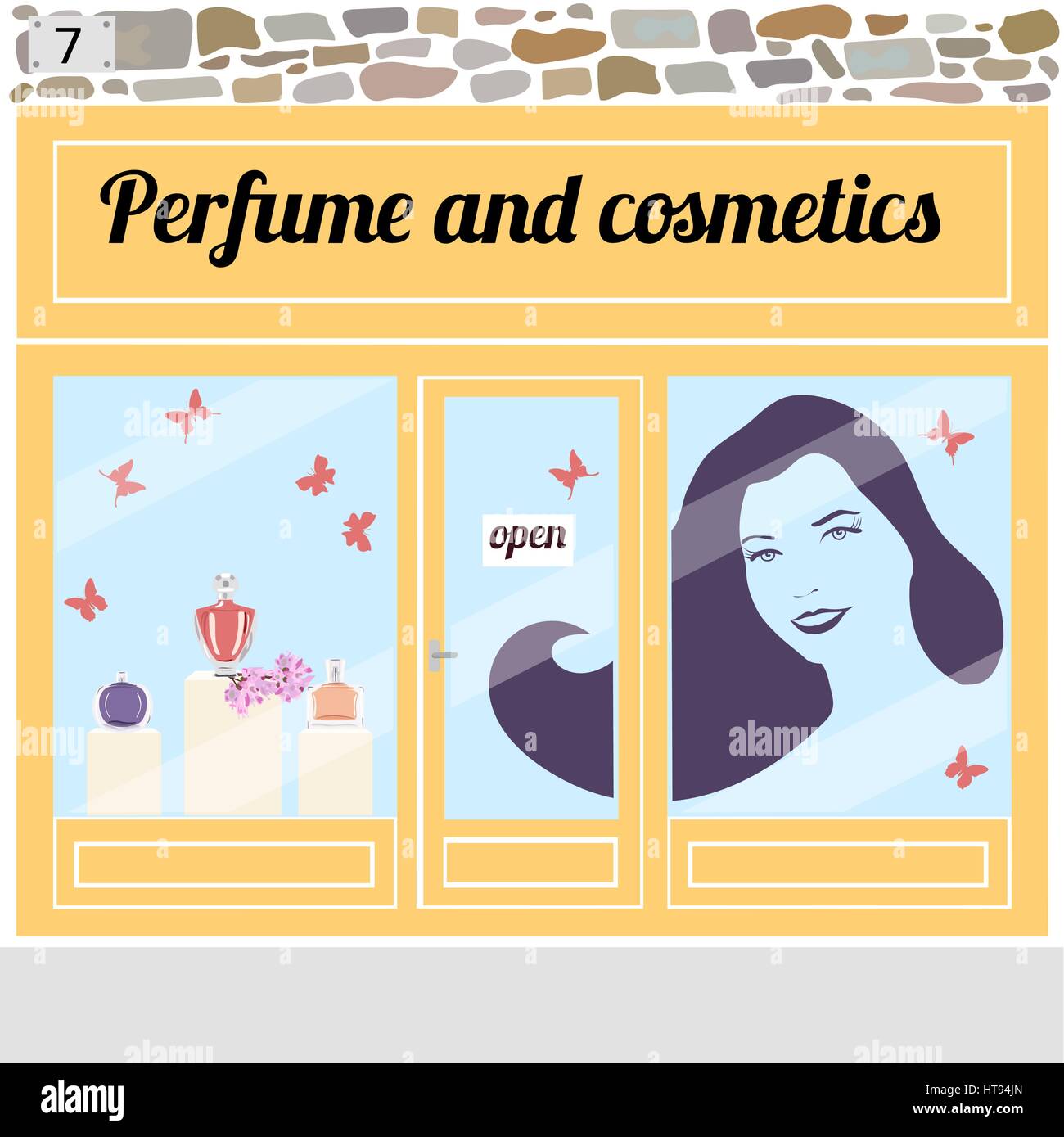 Perfume and cosmetics shop Stock Vector Image & Art - Alamy