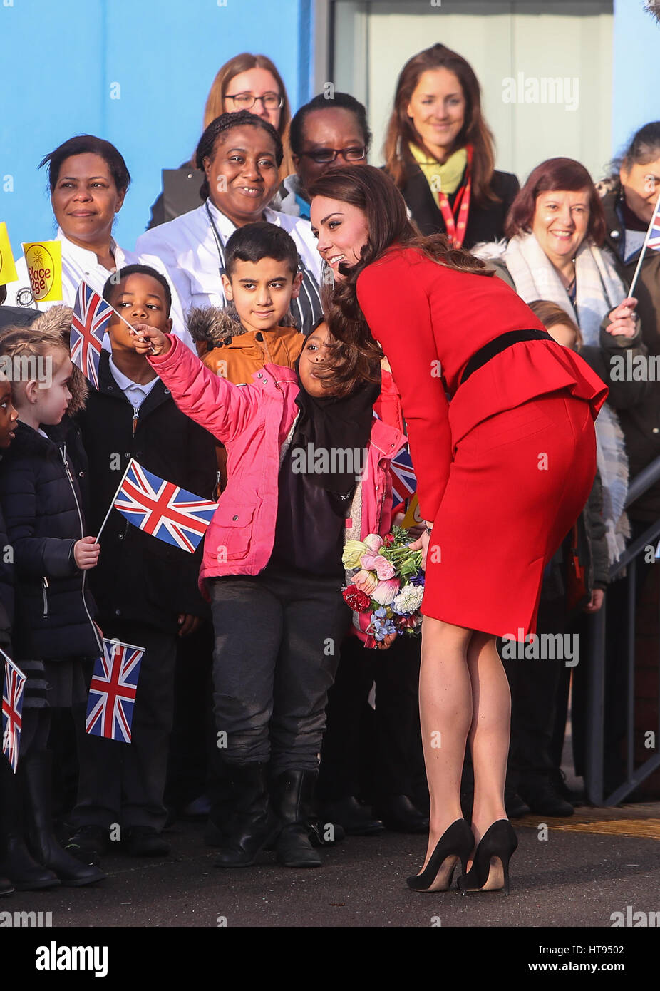 The Duchess of Cambridge, Patron of Place2Be, accompanied by The Duke ...