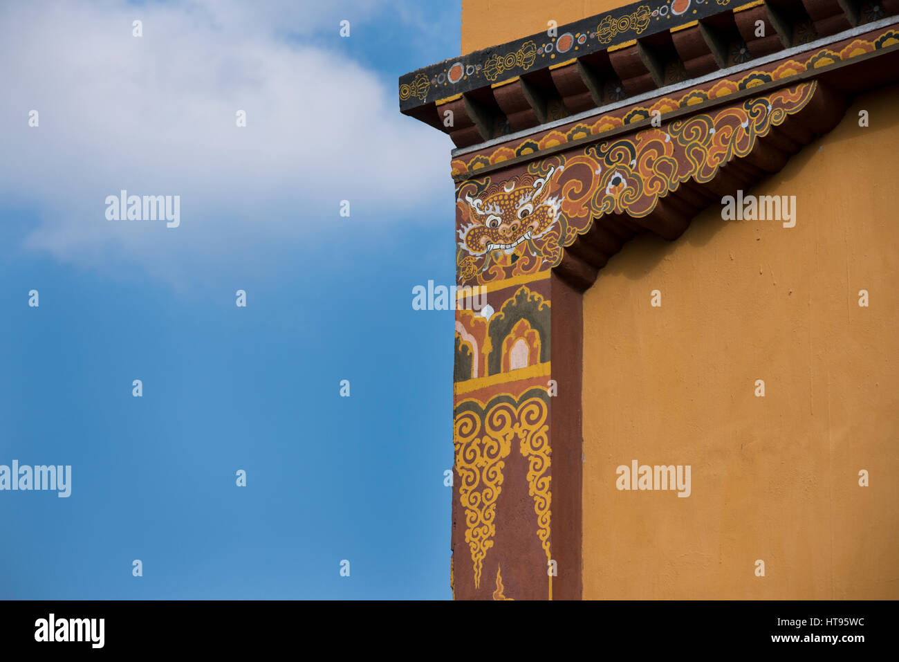 Bhutan, Thimphu, capital of Bhutan. Five-star luxury Taj Tashi Hotel ...