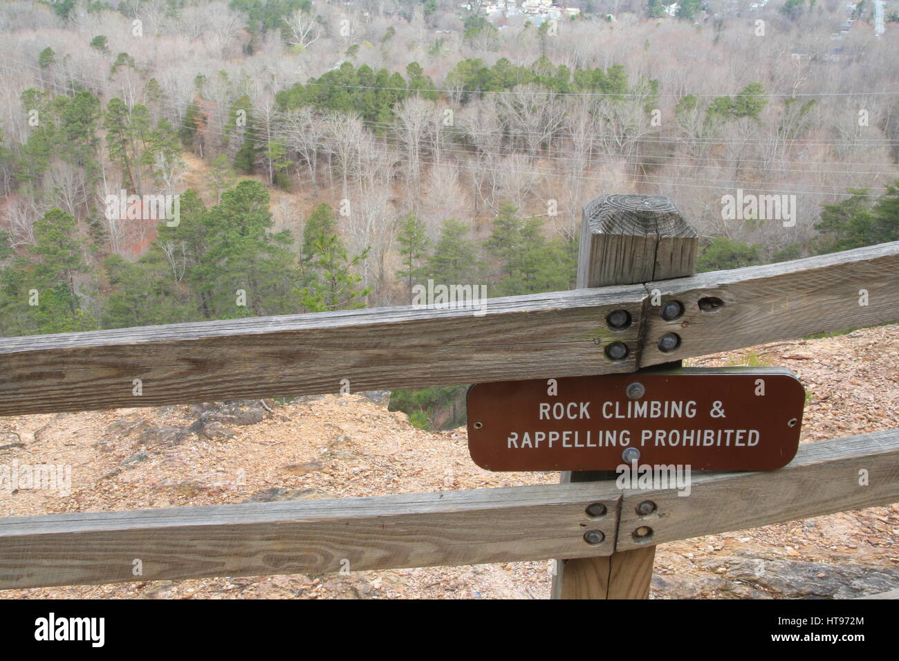 Rock Climbing and Rappelling Prohibited Sign Stock Photo - Alamy