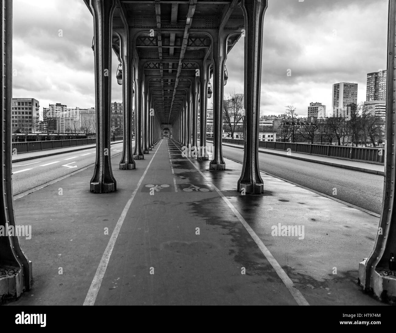 Empty public bridge Black and White Stock Photos & Images - Alamy