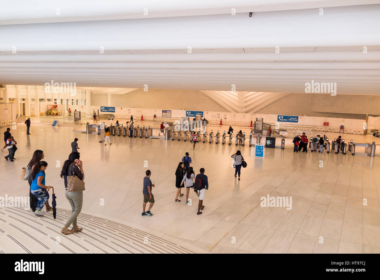 Inside look at the main lobby / concourse at the WTC Transportation Hub ...