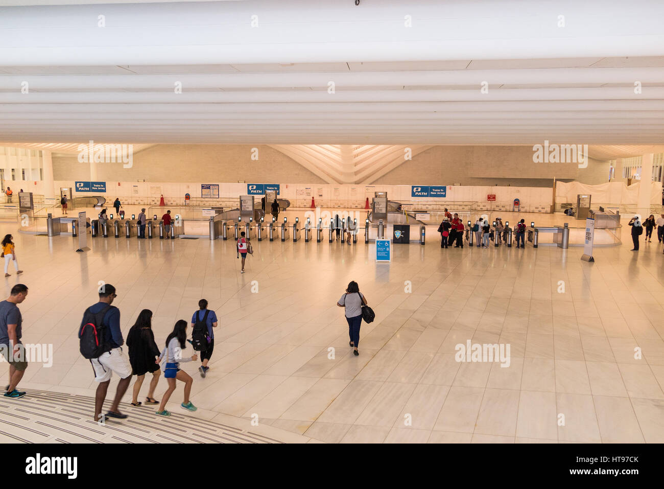 Inside look at the main lobby / concourse at the WTC Transportation Hub ...