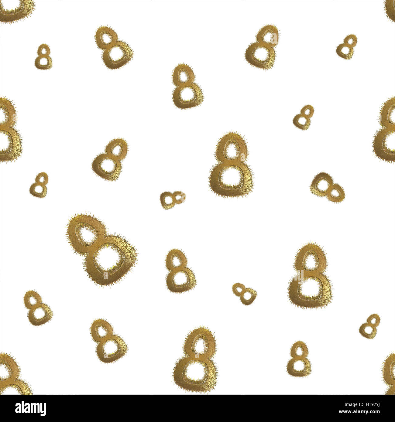 golden 8 numbers made by city blocks isolated on bright background ...