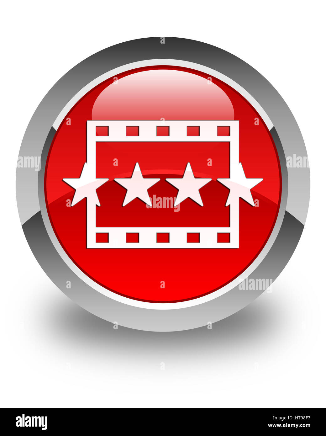 Movie reviews icon isolated on glossy red round button abstract ...