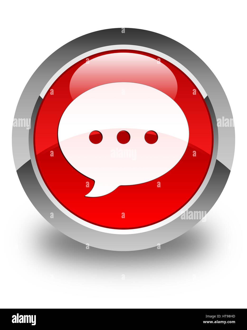 Conversation icon isolated on glossy red round button abstract ...
