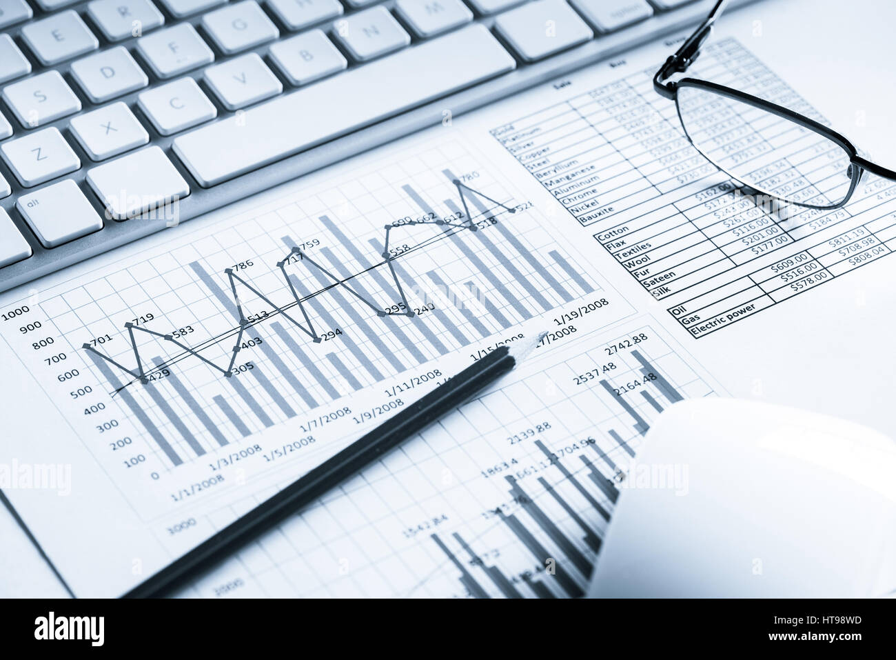 Preparing average sales report Stock Photo - Alamy