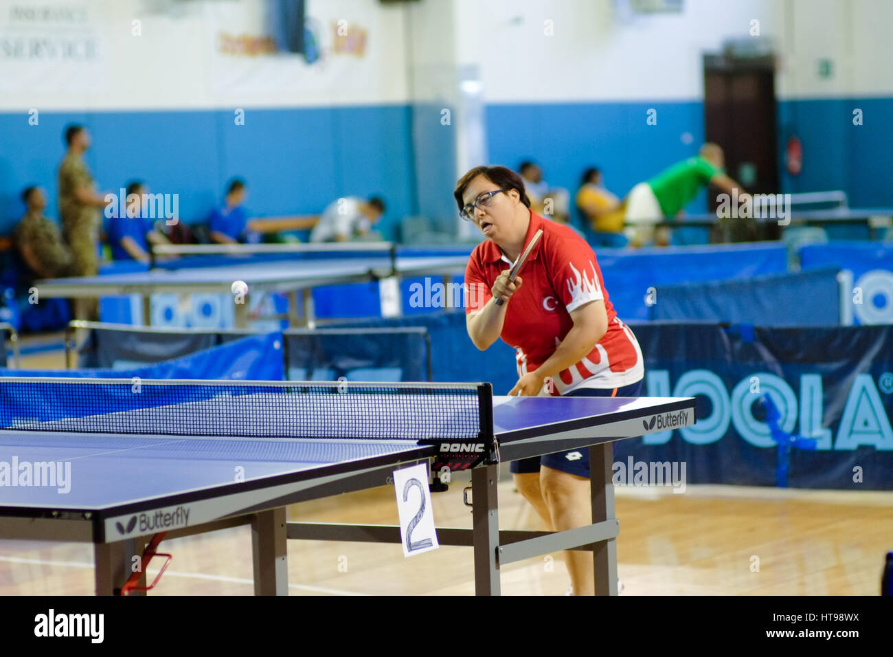 Trisome Games July 2016. US Affrico indoor gym. Florence, Italy. Young ...