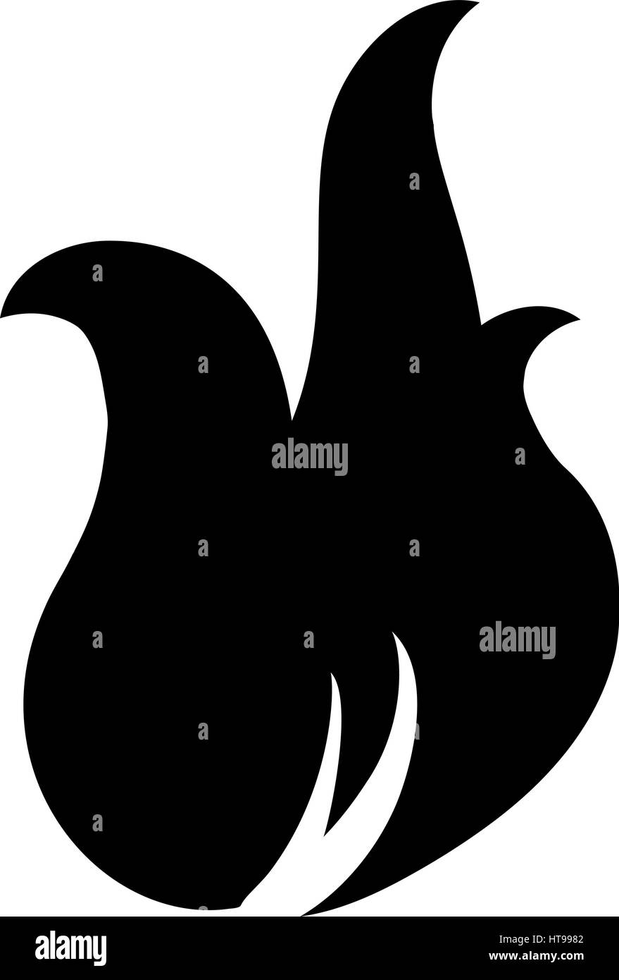 Fire Icon in trendy flat style isolated on white background, for your ...