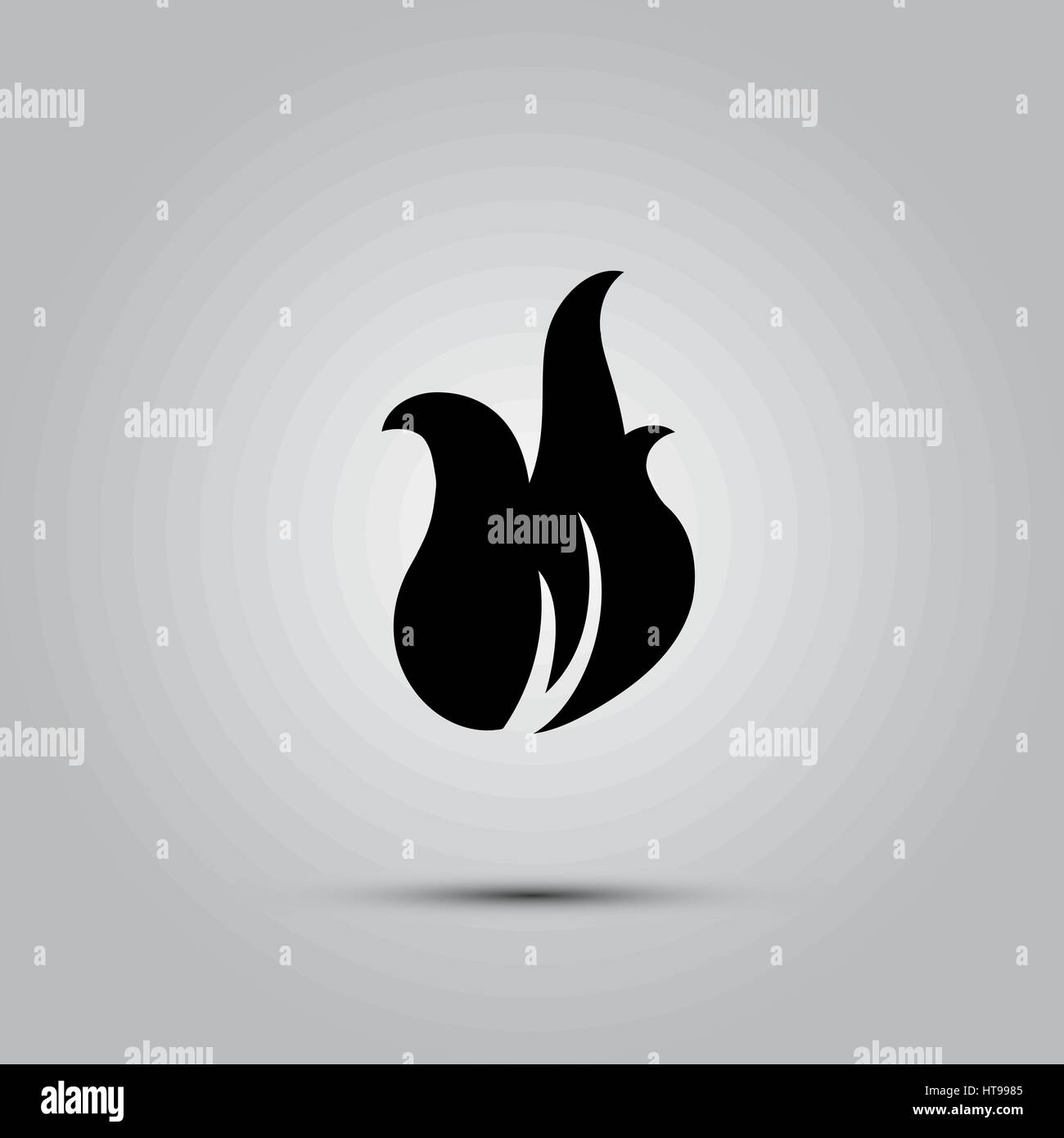 Fire Icon in trendy flat style isolated on white background, for your ...