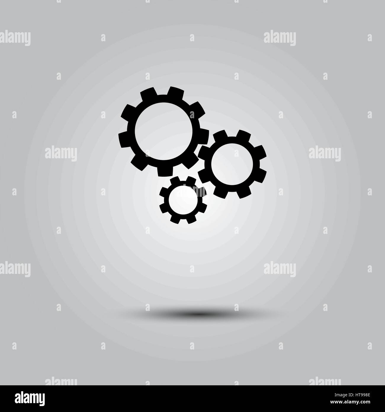 gear icon in black on a white background vector graphics Stock Vector ...