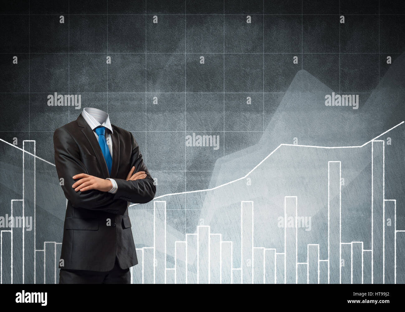 Businessman without head Stock Photo - Alamy