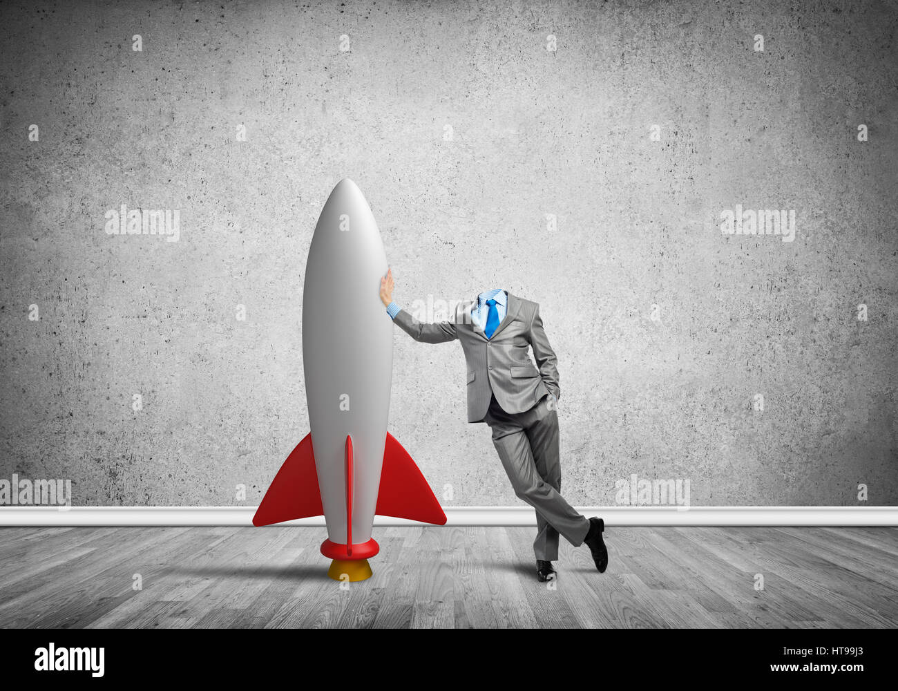 Businessman without head Stock Photo - Alamy